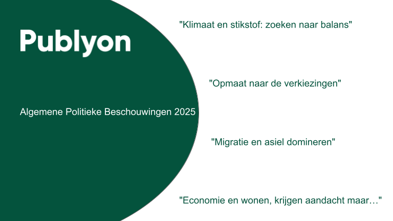 Algemene Politieke Beschouwingen 2025 – Opmaat naar verkiezingen - Publyon